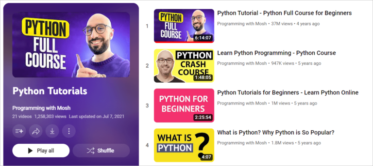 9 Best Python YouTube Channels to Learn Python Programming [Updated]